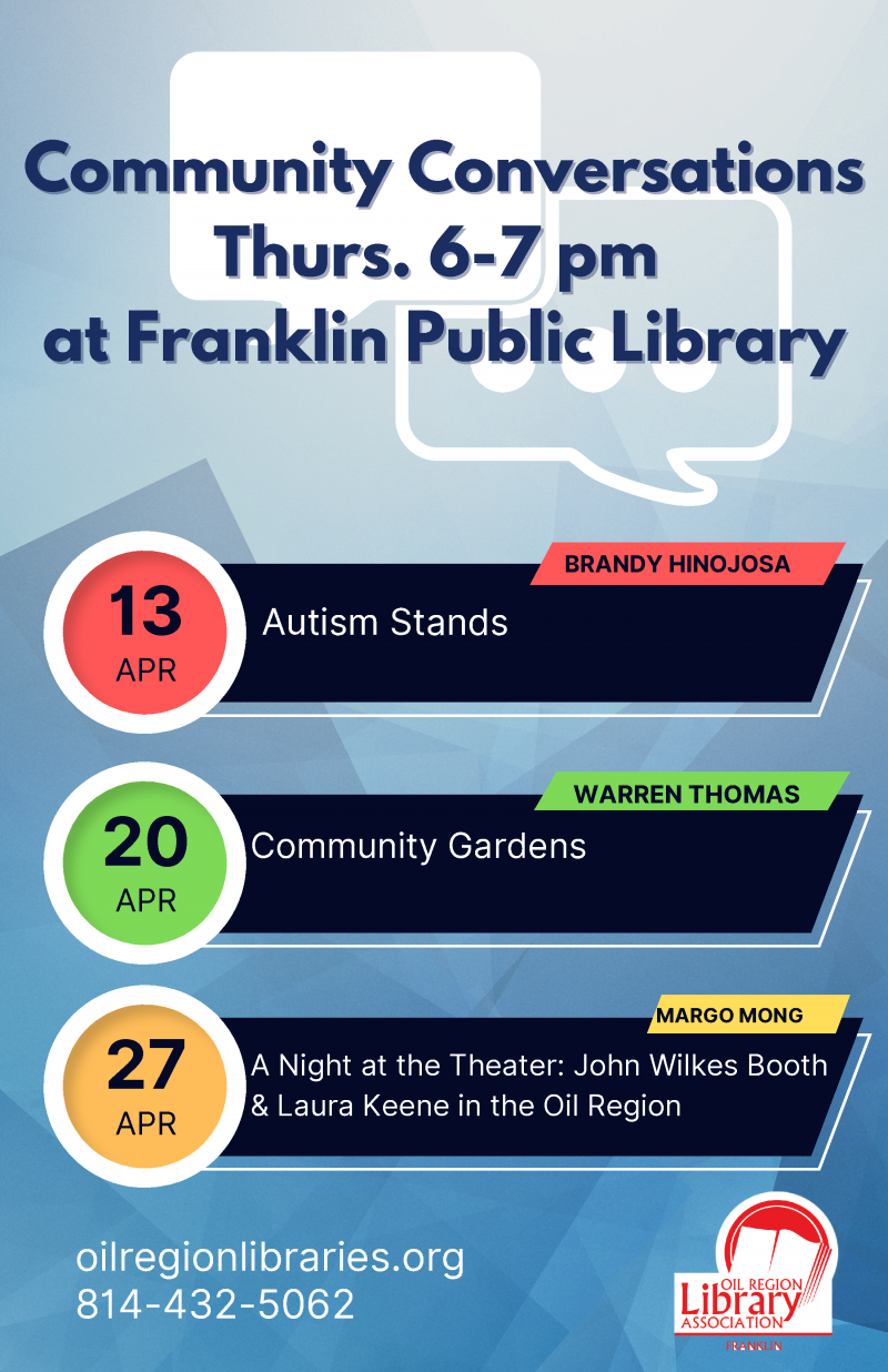 Community Conversation – Autism Stands – Oil Region Library Association