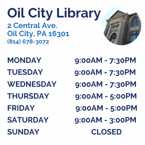 Oil Region Library Association – 1 card. 3 libraries. Infinite ...