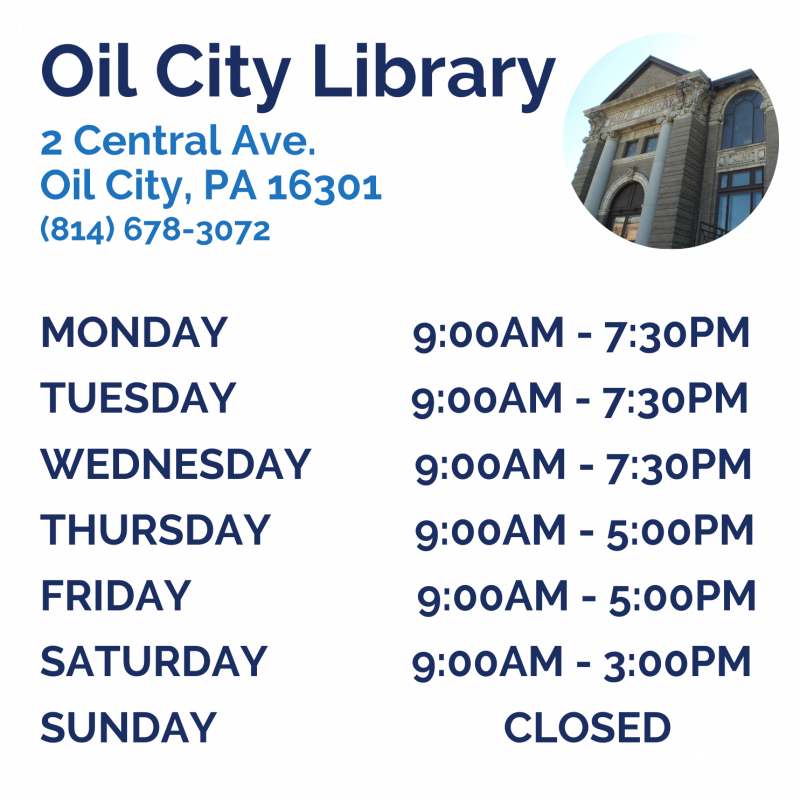 Oil Region Library Association – 1 card. 3 libraries. Infinite ...