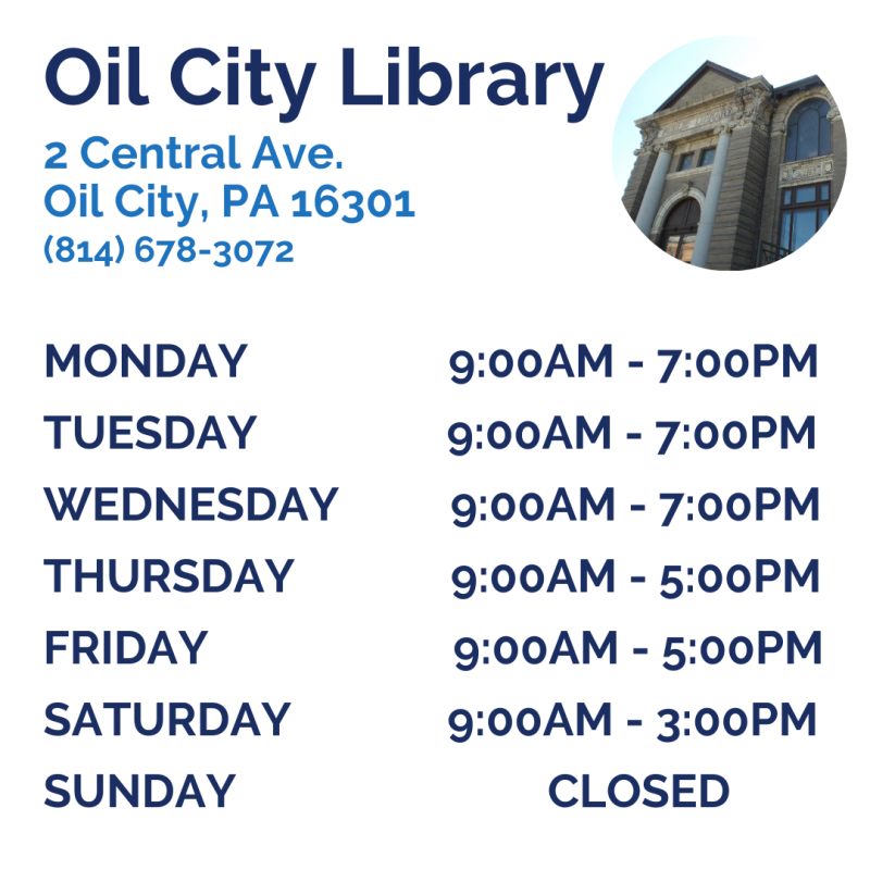 Oil Region Library Association – 1 card. Infinite possibilities.